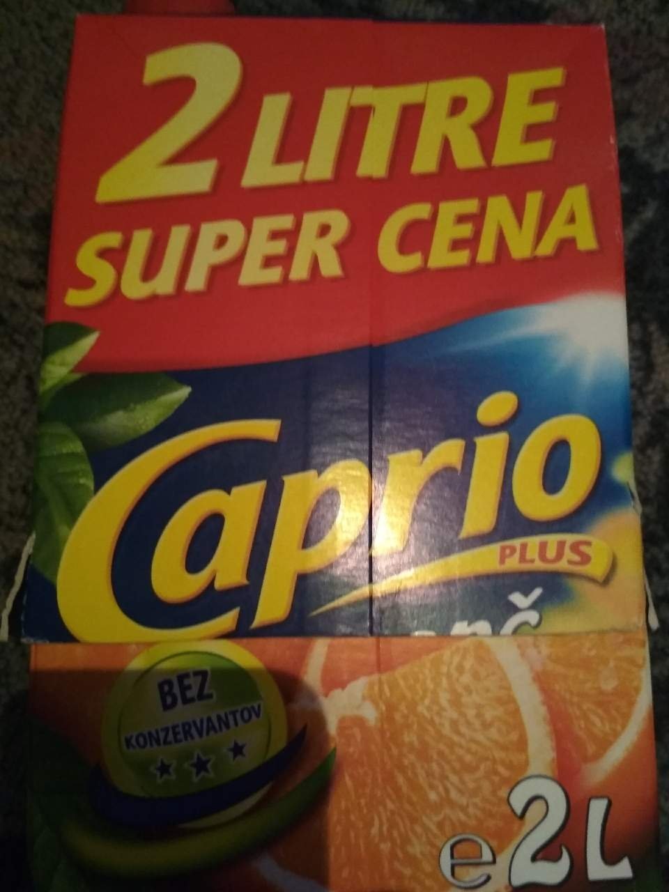 Podrobné informace o potravině Caprio Plus Pomeranč